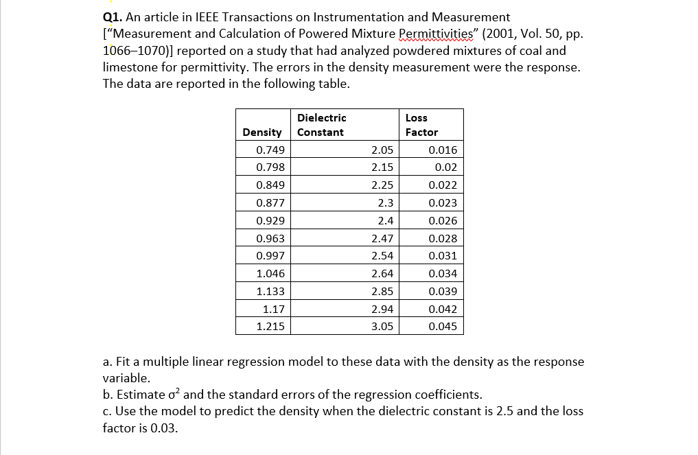 Solved Q1. An article in IEEE Transactions on | Chegg.com