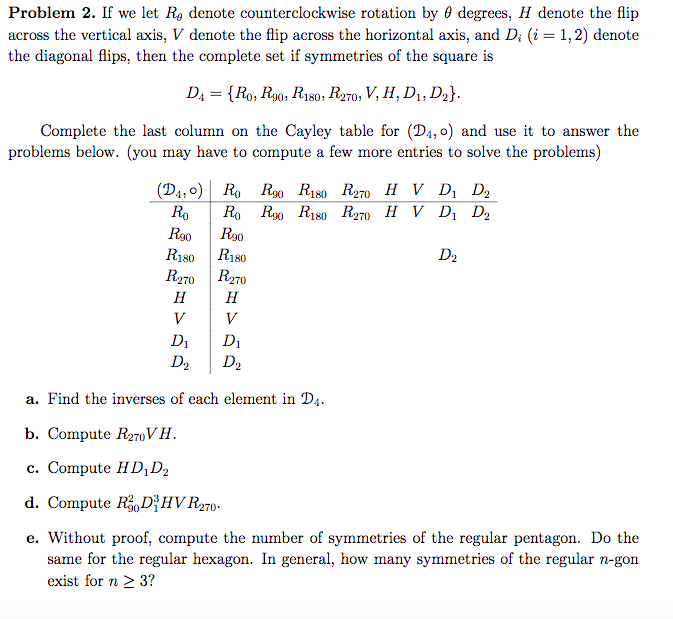 Solved Problem 2. If we let R, denote counterclockwise | Chegg.com