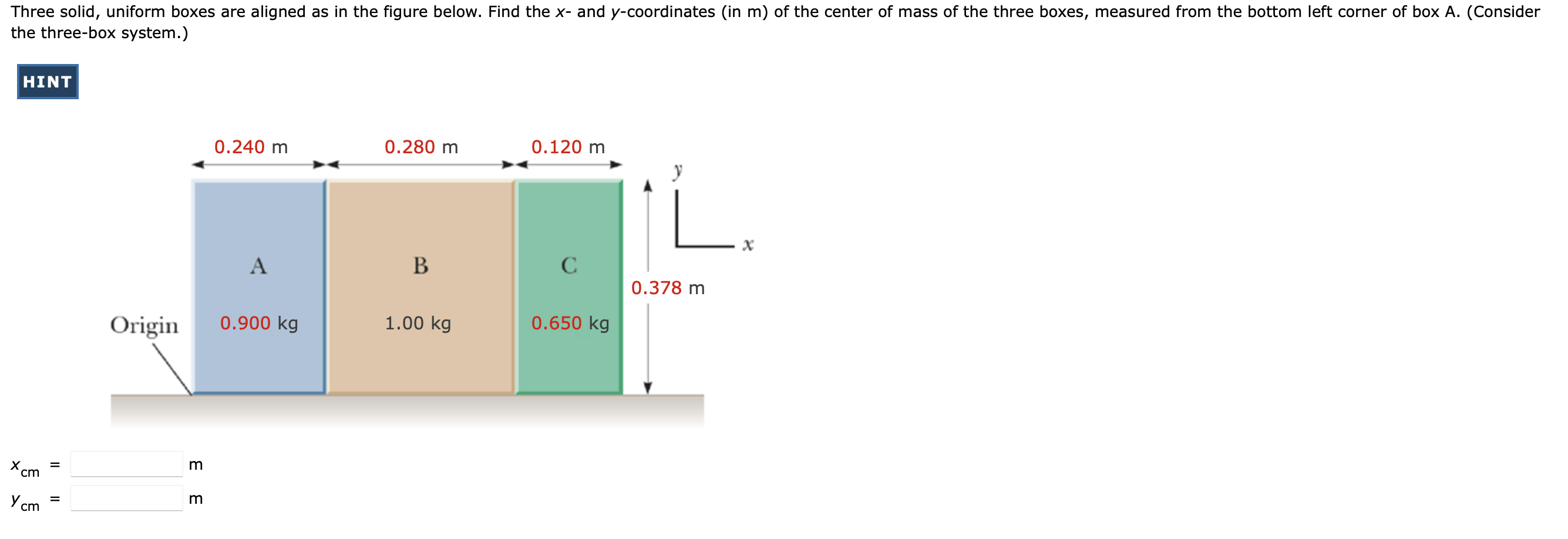 Solved the three-box system.) | Chegg.com