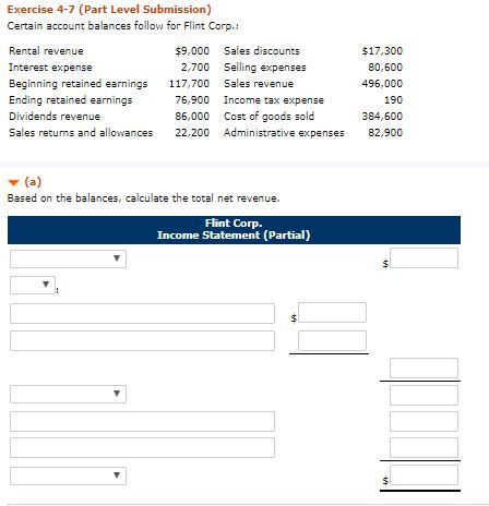 Solved Exercise 4-7 (Part Level Submission) Certain account | Chegg.com