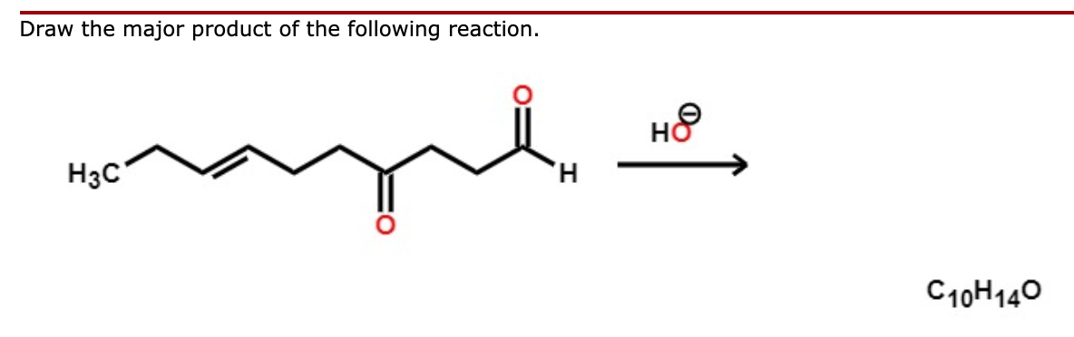 Solved Draw the major product of the following reaction. H3C | Chegg.com