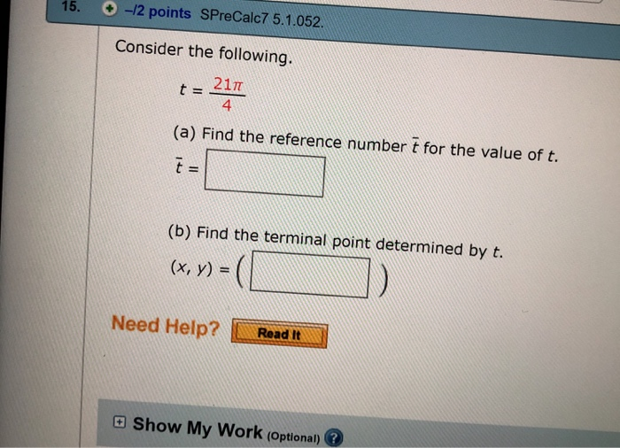 Solved Consider the following. (a) Find the reference number | Chegg.com