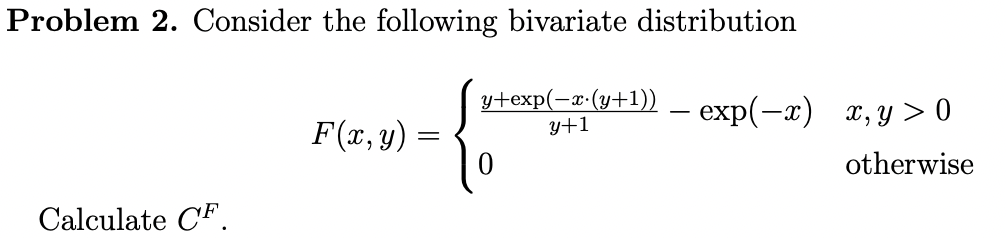 Problem 2. Consider the following bivariate | Chegg.com