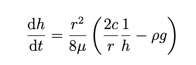 Solved p2 2c 1 dh dt = ( Pg) 8μ rh (6 points) Use | Chegg.com
