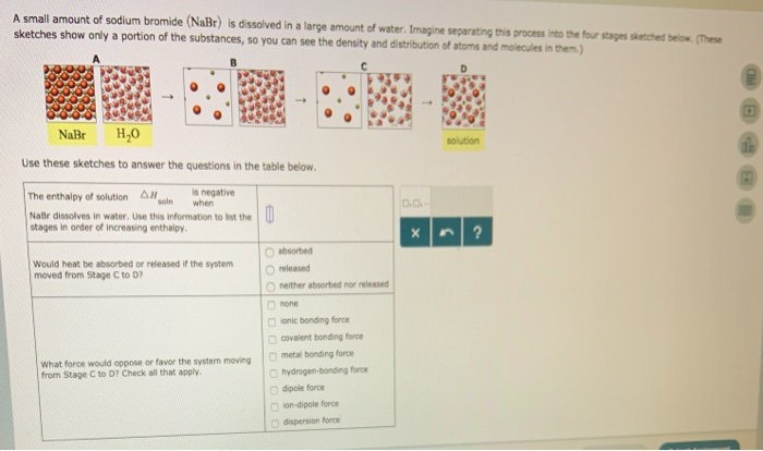 Solved A small amount of sodium bromide (NaBr) is dissolved | Chegg.com