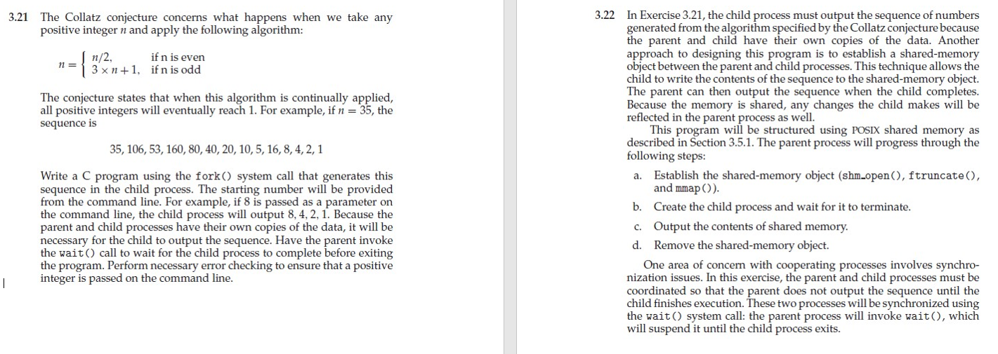 3.21 The Collatz conjecture concerns what happens | Chegg.com
