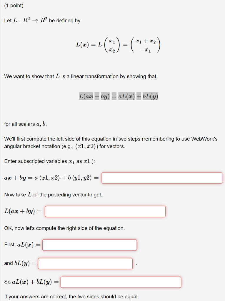 Solved Let L:R2→R2L:R2→R2 be defined | Chegg.com