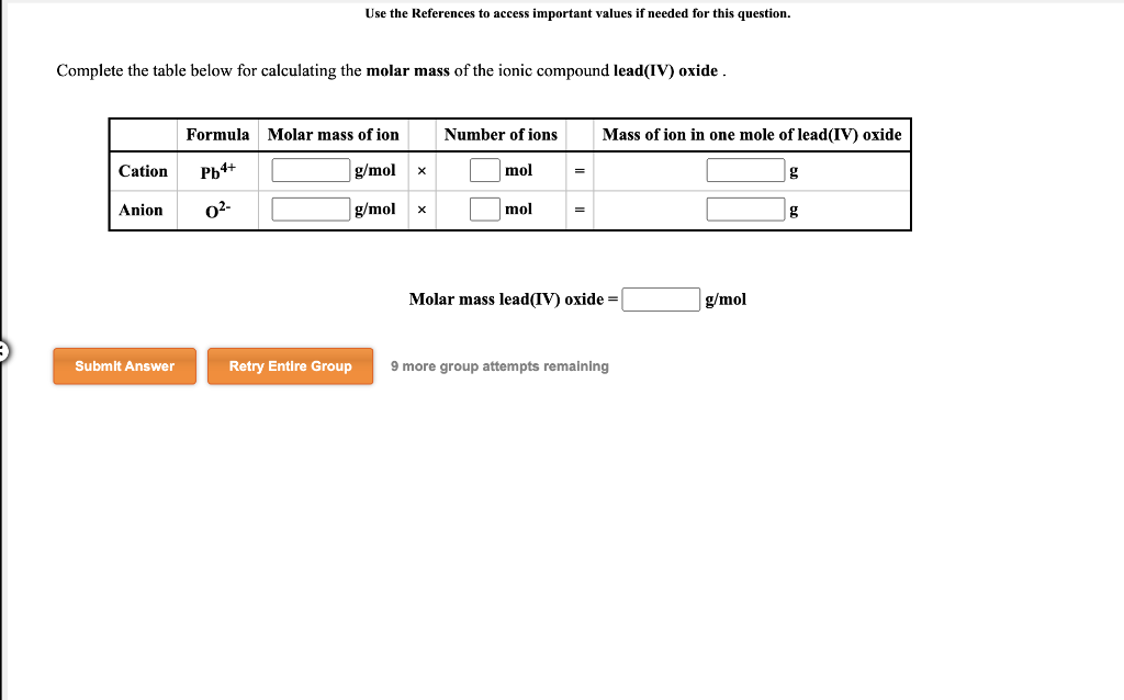 Solved Use the References to access important values if | Chegg.com