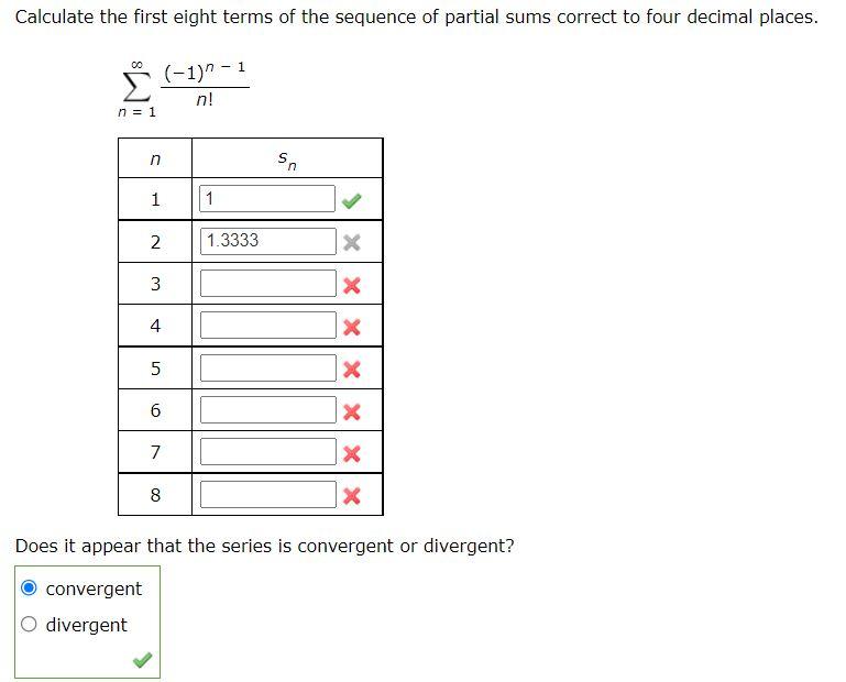 Solved Calculate the first eight terms of the sequence of | Chegg.com