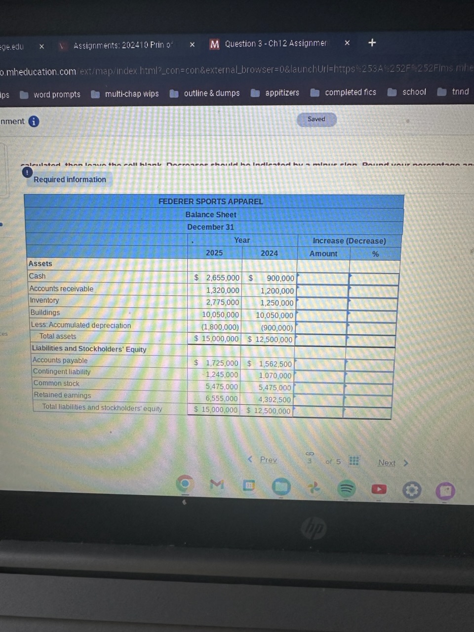 Solved Required Information Exercise 12-4 (Algo) Prepare | Chegg.com