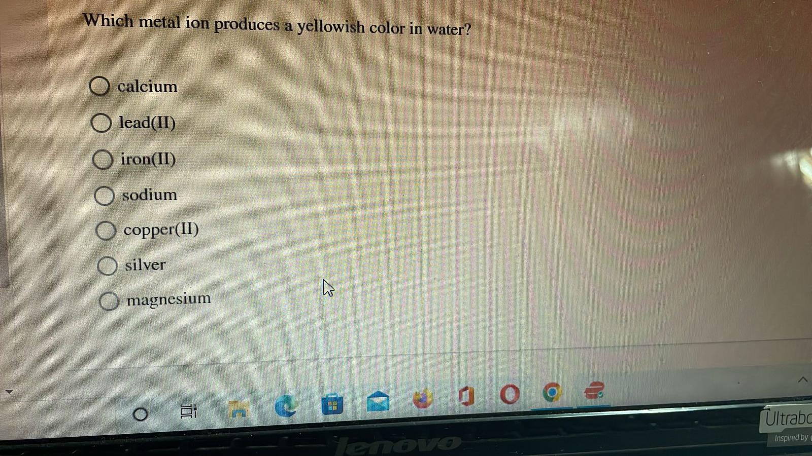 Solved Which metal ion produces a blue color in water? O | Chegg.com