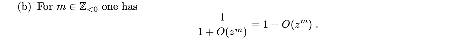 Solved 1. Relations for the Landau Symbol O as z → 0. Show | Chegg.com