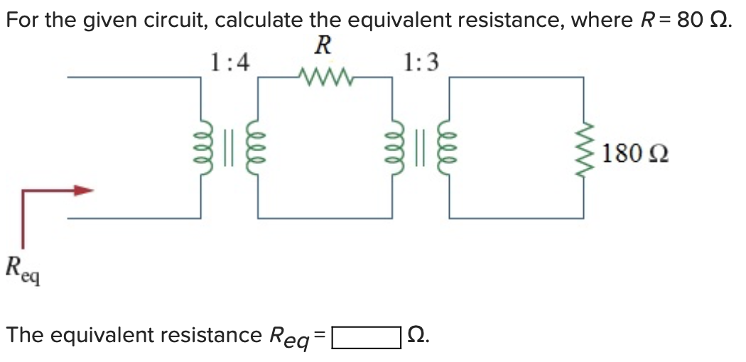 Solved For the given circuit, calculate the equivalent | Chegg.com