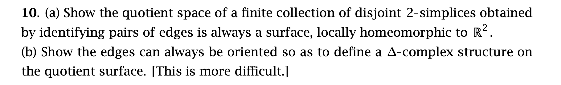Solved 10. (a) Show the quotient space of a finite | Chegg.com