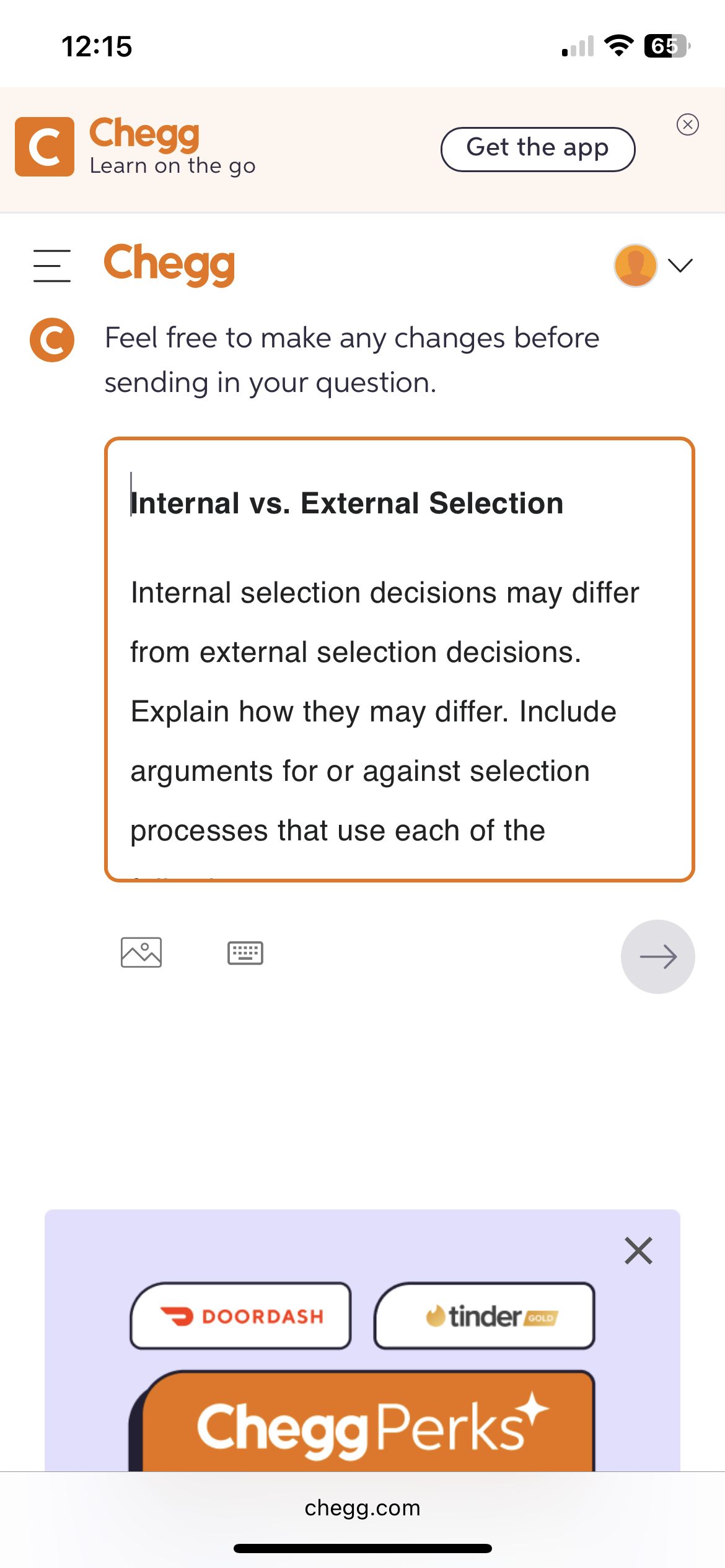 Solved -= ﻿CheggC Feel free to make any changes | Chegg.com