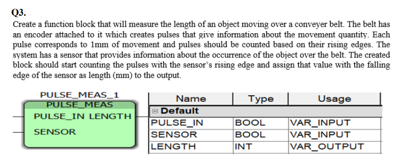 Solved Q3. Create a function block that will measure the | Chegg.com