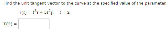 Solved Find the unit tangent vector to the curve at the | Chegg.com