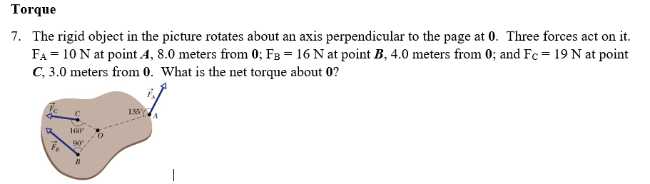 Solved 7. The rigid object in the picture rotates about an | Chegg.com