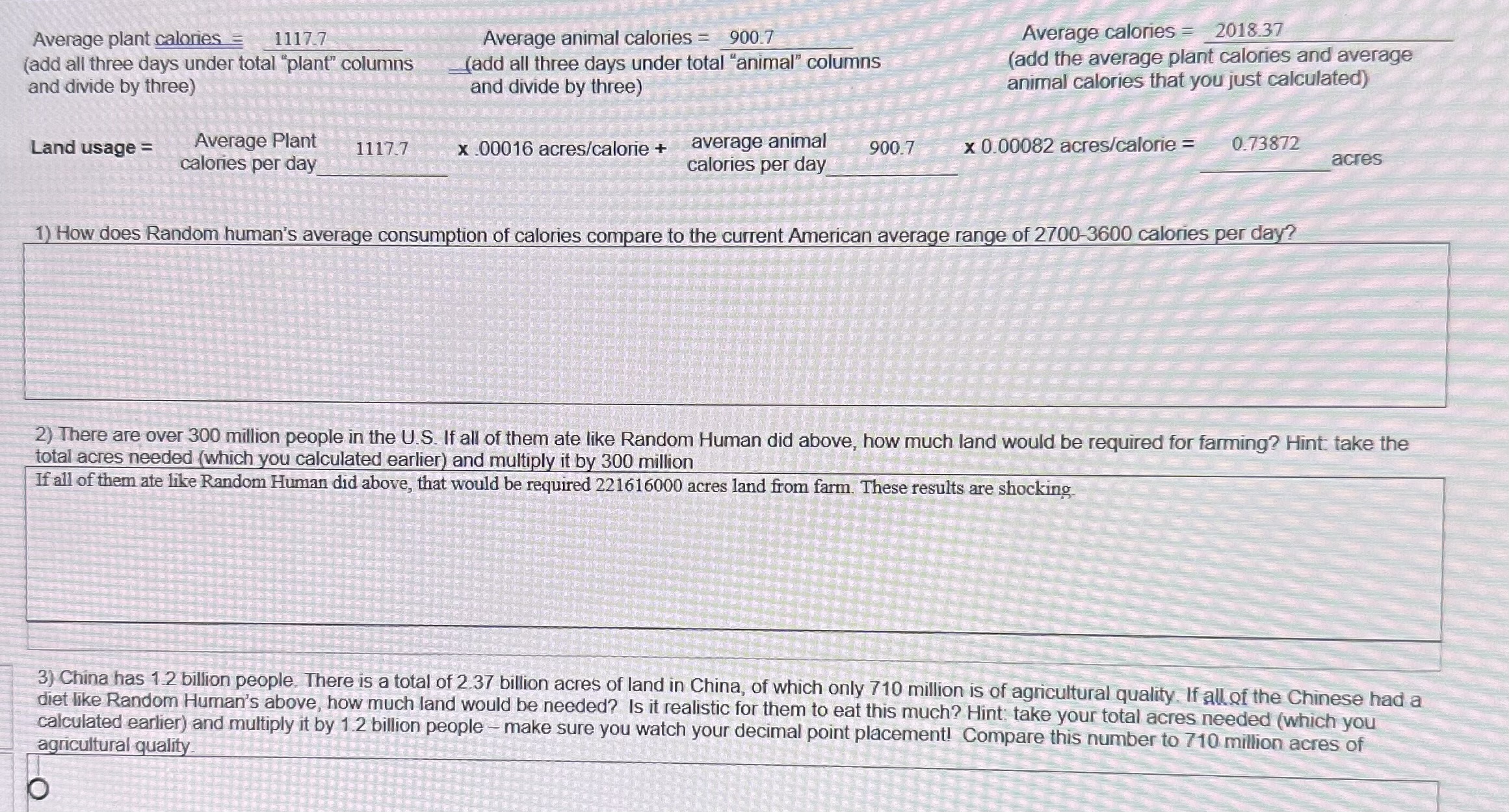 Solved After calculating the average caloric intake and | Chegg.com
