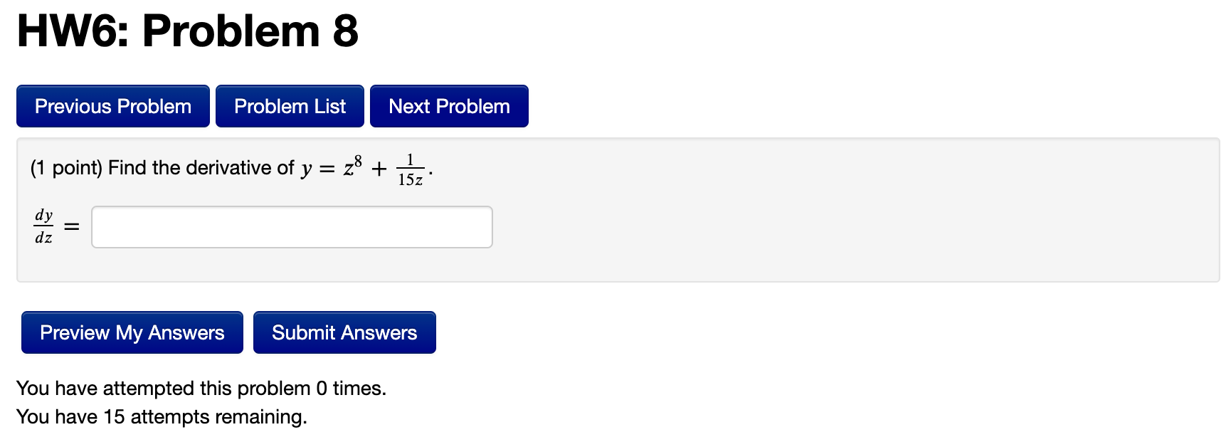 Solved HW6: Problem 8 Previous Problem Problem List Next | Chegg.com