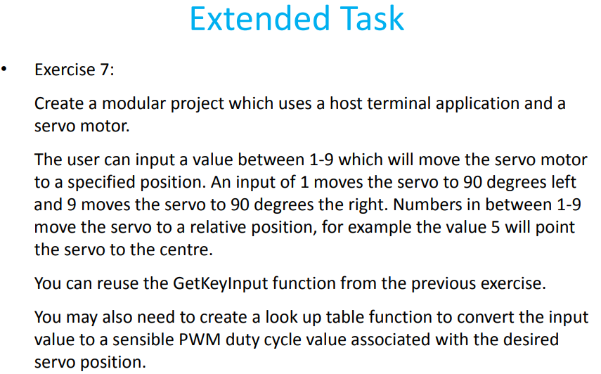 Extended Task Exercise 7: : Create a modular project | Chegg.com