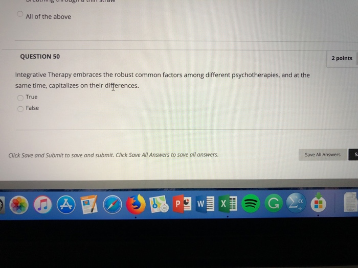 Solved All of the above QUESTION 50 2 points Integrative | Chegg.com
