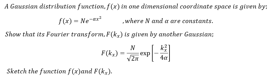 Solved A Gaussian Distribution Function F X In One