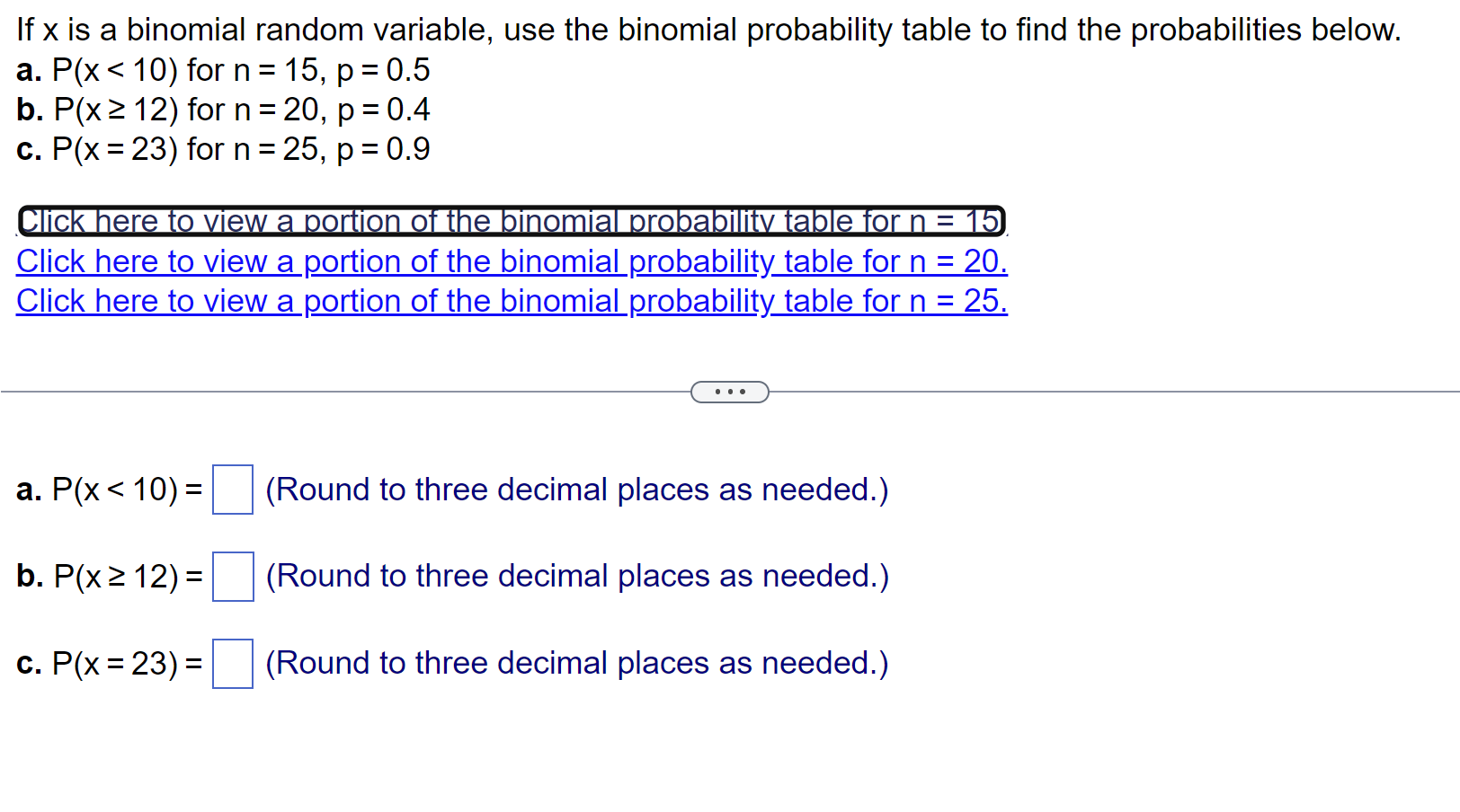 Solved If x is a binomial random variable, use the binomial | Chegg.com