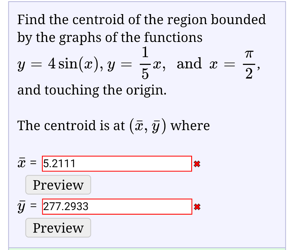 Solved Find the centroid of the region bounded by the graphs | Chegg.com