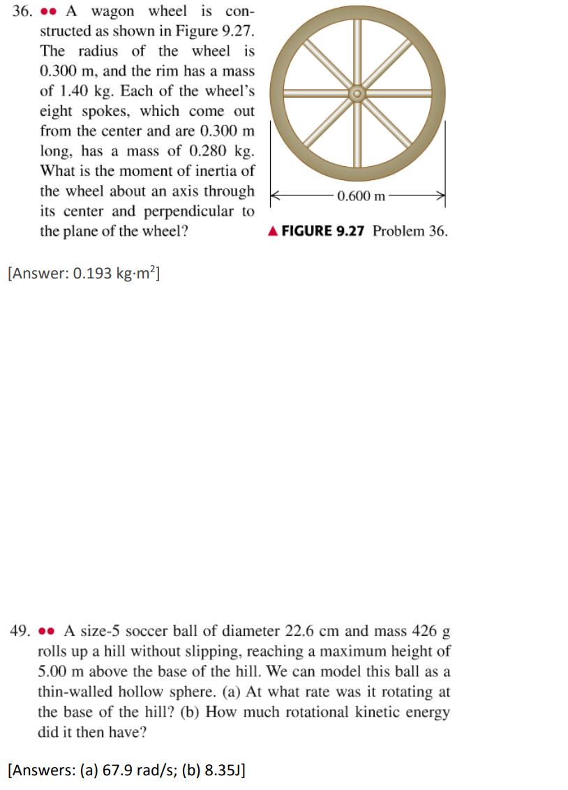Solved 36. • A wagon wheel is con- structed as shown in | Chegg.com