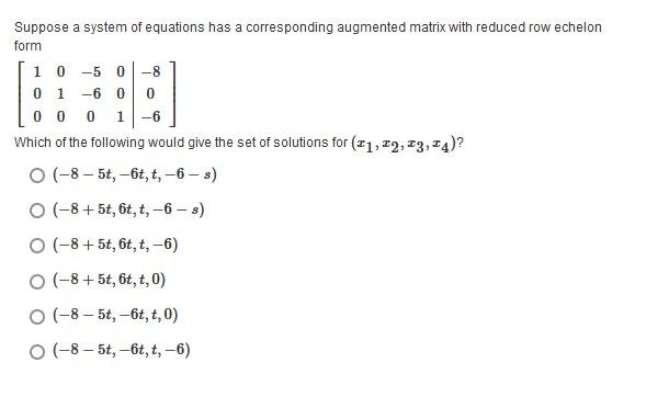 Solved Select from the following matrices those which are in | Chegg.com