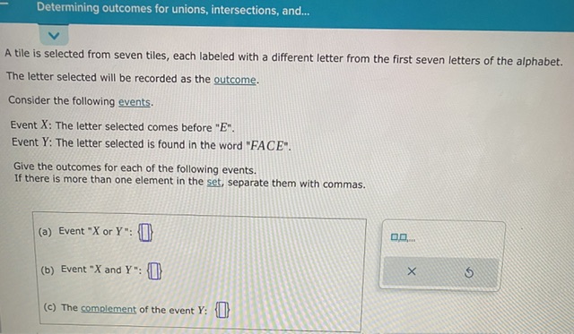 Solved A tile is selected from seven tiles, each labeled | Chegg.com