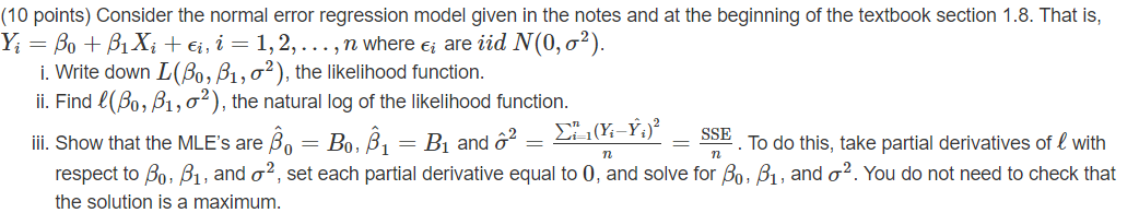 Solved Maximum likelihood estimators. If you haven't | Chegg.com