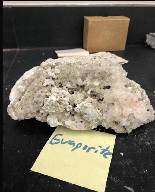 Solved 4) This is an example of an evaporite deposit. What | Chegg.com