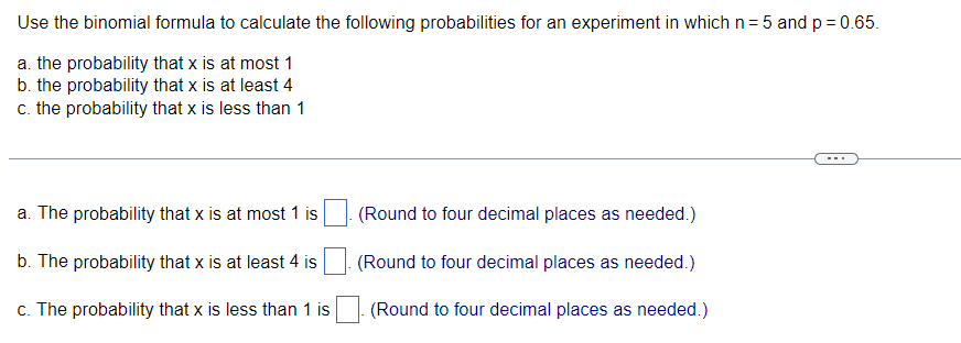 Solved Use the binomial formula to calculate the following | Chegg.com