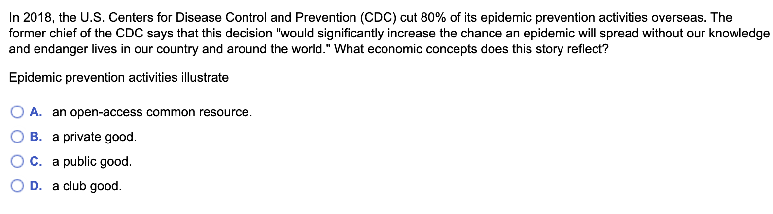 Solved In 2018, the U.S. Centers for Disease Control and | Chegg.com