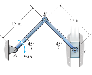 Solved When the slider block C is in the position shown in | Chegg.com