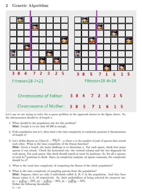 2 Genetic Algorithm Chromosome of Father: 38472325 | Chegg.com