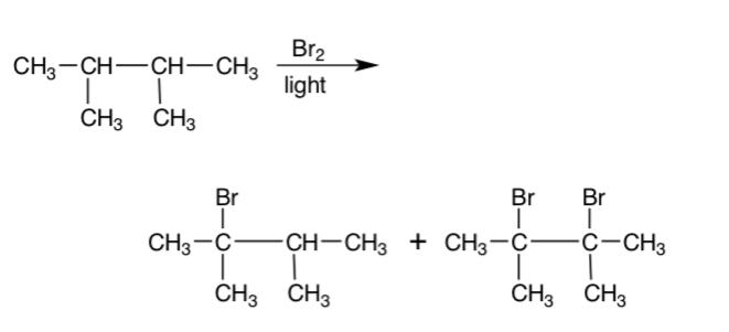 Solved CH3 -CH-CH-CH3 Br2 light CH3 CH3 Br Br Br 1 . 1 | Chegg.com