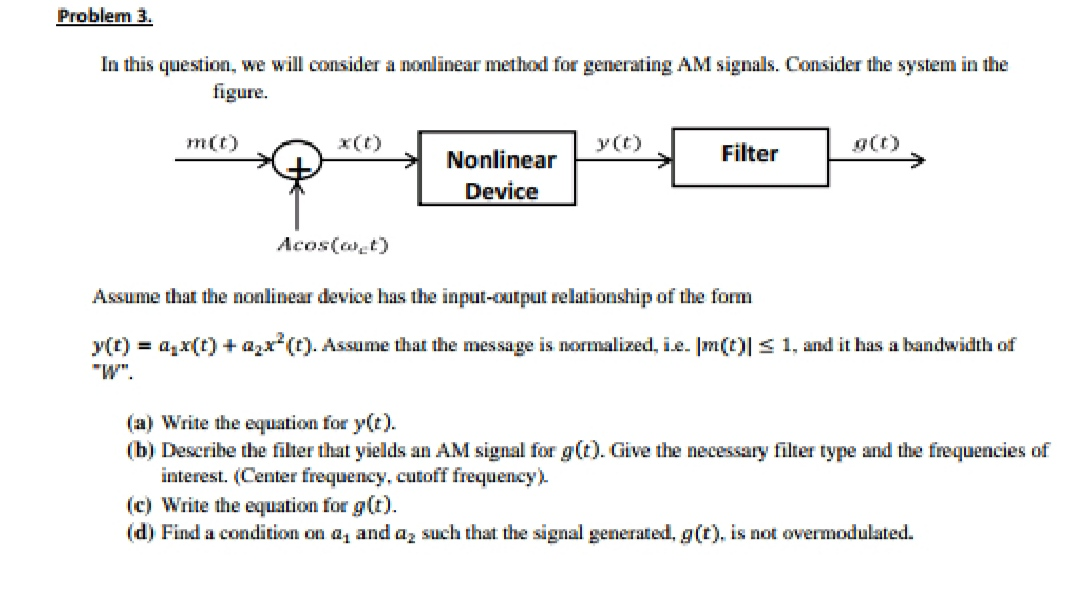 Solved Problem 3. In this question, we will consider a | Chegg.com