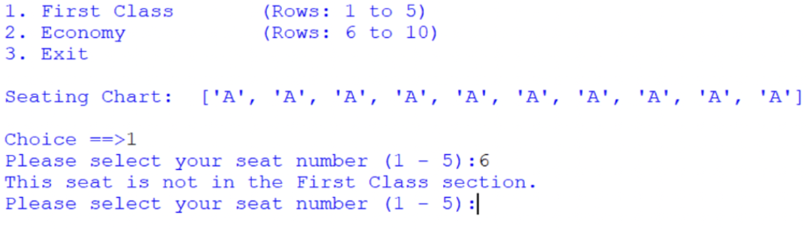 Solved write a program to create an airline reservation | Chegg.com