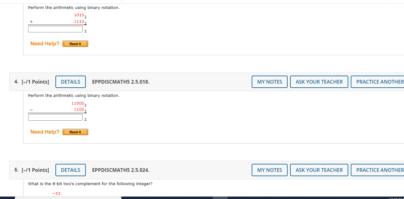 Solved Represent the decimal integer in binary notation. | Chegg.com