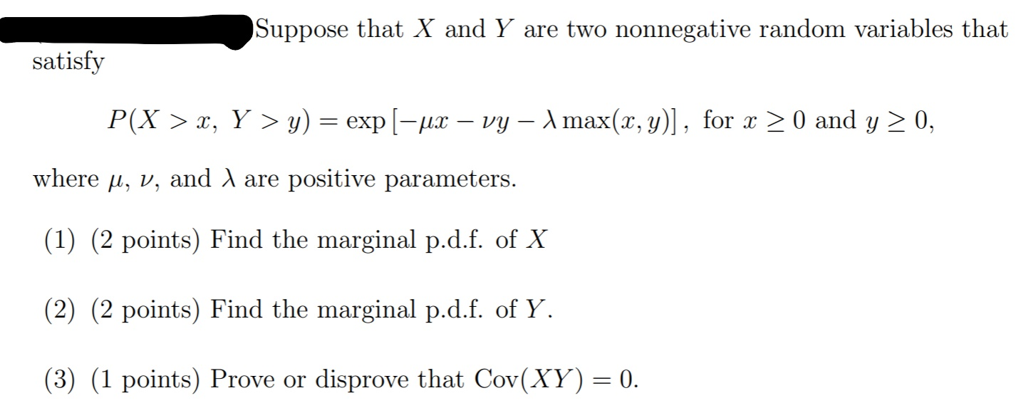 Solved Suppose that X and Y are two nonnegative random | Chegg.com