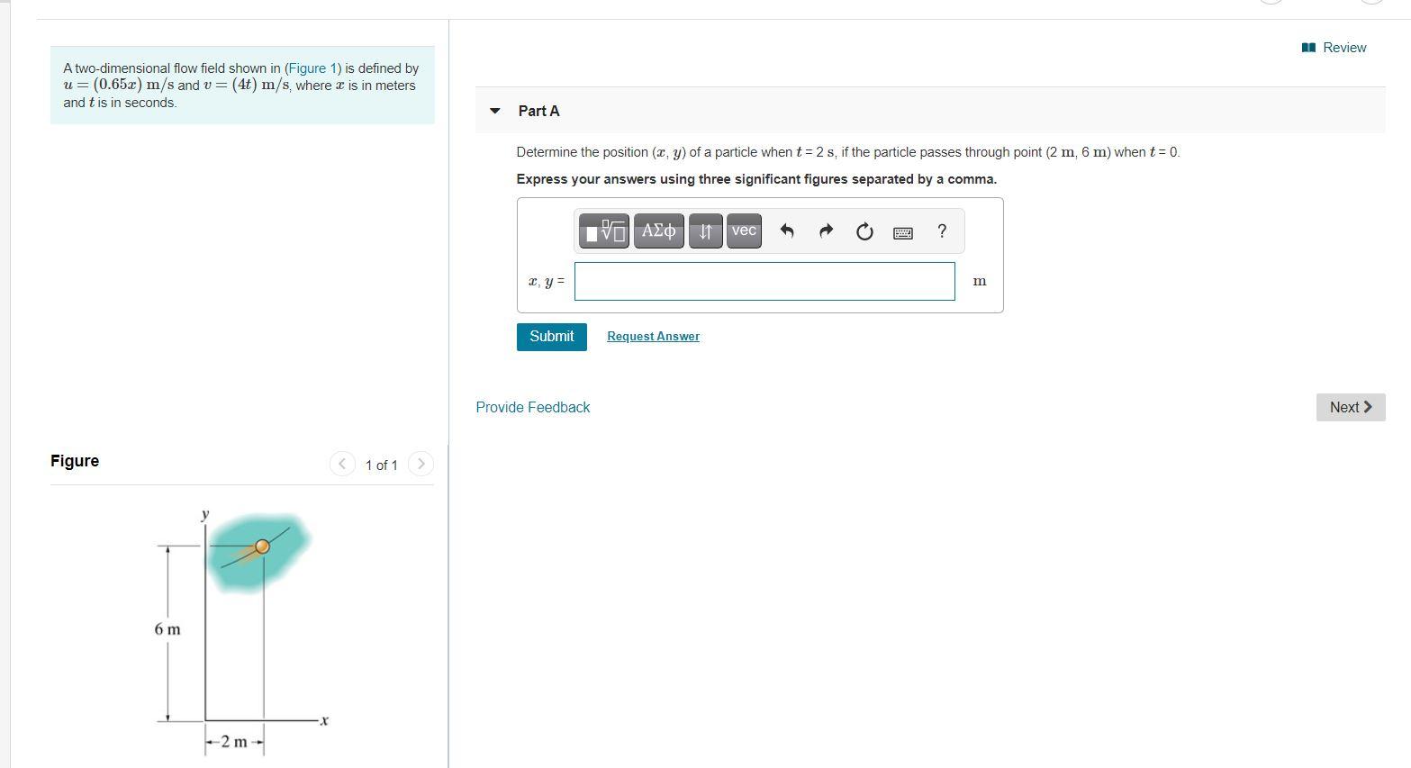 Solved Review A two-dimensional flow field shown in (Figure | Chegg.com