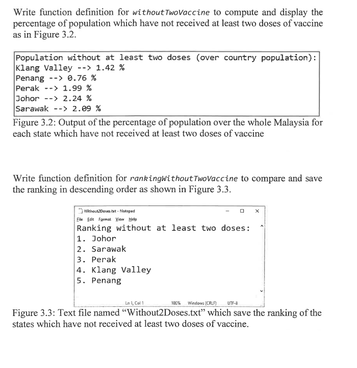 Solved Write function definition for withoutTwovaccine to | Chegg.com
