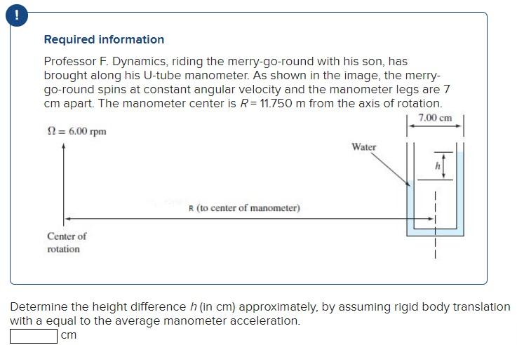 Solved Required information Professor F. Dynamics, riding | Chegg.com