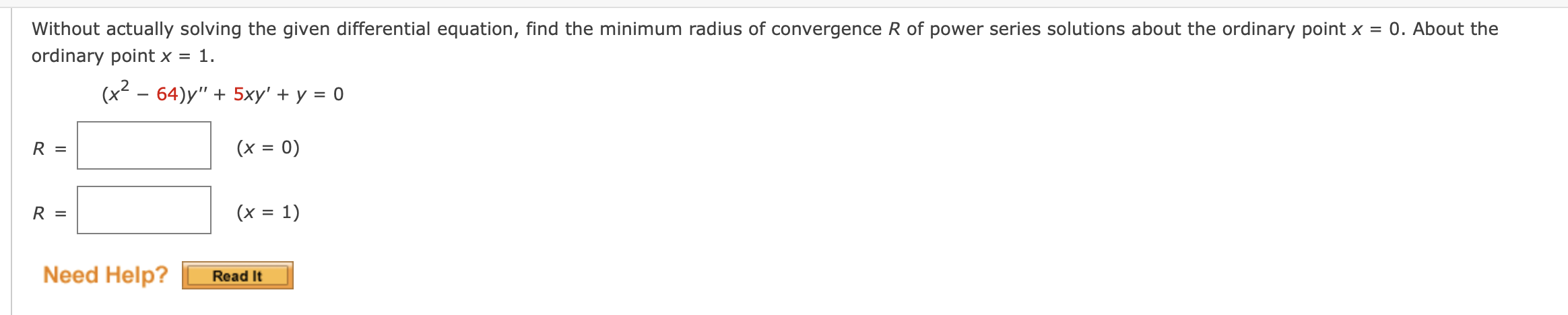 Solved Without actually solving the given differential | Chegg.com