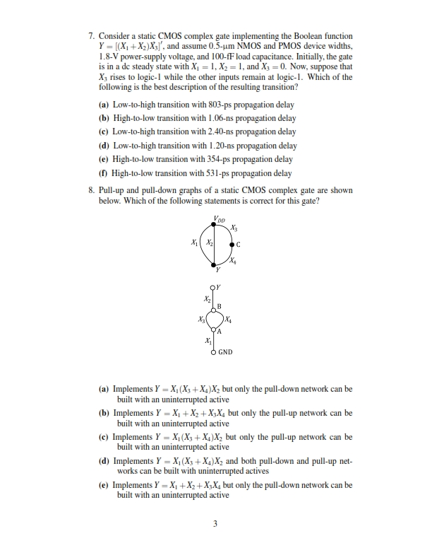 7 Consider A Static Cmos Complex Gate Implementing 2131