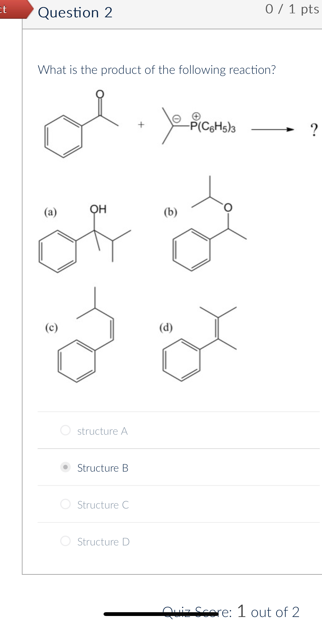 Solved What Is The Product Of The Following Reaction B