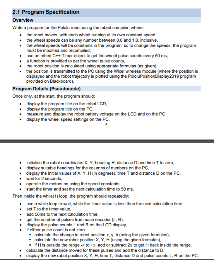 Program Calculations Use the following formulas to | Chegg.com